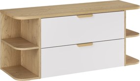 Comad Koupelnová skříňka pod deskové umyvadlo set Aster White 120 bílá/dub cremona