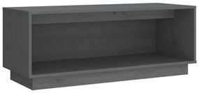 813831 vidaXL TV skříňka šedá 90 x 35 x 35 cm masivní borové dřevo