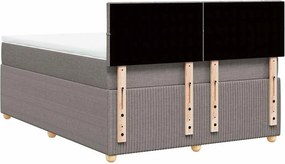 Box spring postel s matrací taupe 140x200 cm textil 3287483