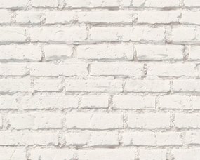 Vliesová tapeta bílá cihlová zeď 31943-1 / Tapety na stěnu 319431 Wood´n Stone 2 (0,53 x 10,05 m) A.S.Création
