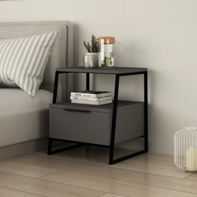 HANNAH HOME noční stolek PAL tmavě šedý 855DTE3513