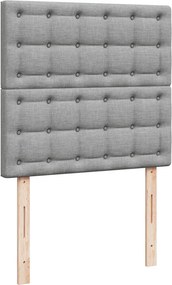 Box spring postel s matrací světle šedá 90x200 cm textil 3291565
