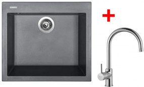 Sinks CUBE 560 Titanium+VITALIA CU56072VICL