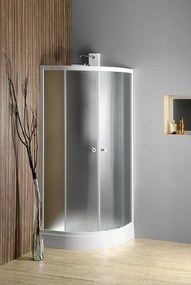 Aqualine Aqualine, ARLEN čtvrtkruhová sprchová zástěna 900x900mm, sklo BRICK, BTR900