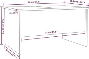 vidaXL Konferenční stolek 80 x 50 x 42,5 cm kompozitní dřevo [809732] Barva: kouřový dub