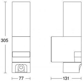 Steinel 065829 - LED Venkovní svítidlo se senzorem L 620 LED/13,5W/230V IP44