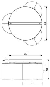 Lustr přisazený RATTAN 3xE27/60W/230V ratan