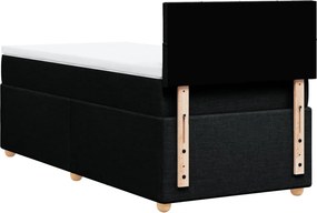 Box spring postel s matrací černá 100 x 200 cm textil 3286593