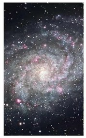 DIMEX | Dětská vliesová fototapeta na zeď Galaxie MS-2-0189  | 150 x 250 cm | černá, šedá, růžová