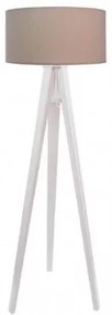 Stojací lampa Luna béžová + zlatý vnitřek + bílé nohy