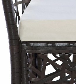 Zahradní židle 2 ks polyratan Dekorhome Hnědá