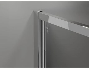 Mexen Exo, sprchový kout s křídlovými dveřmi 100 x 100 cm, 6mm čiré sklo, chromový profil, 817-100-100-01-00