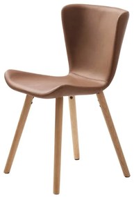 Designová jídelní židle Tallulah koňaková hnědá