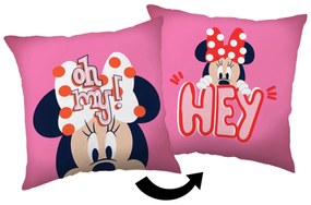 Jerry Fabrics Dekorační polštářek 40x40 cm - Minnie "Hey"