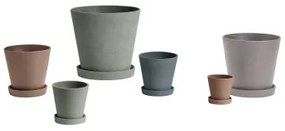 Květináč Flowerpot s podmiskou Dark Blue M HAY