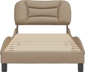 Rám postele bez matrace Hvar cappuccino 90x190 cm umělá kůže 3207971
