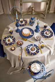 Pip Studio Dot Delight Navy-Gold hrnek bez ucha s odkládacím táckem 270ml, modro-zlatý (hrnek bez ucha z tenkostěnného porcelánu v dárkové krabičce)