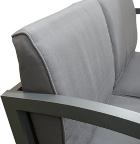 Doppler BELLARIA LOUNGE zahradní sedací souprava 2+1+1 černá/šedá