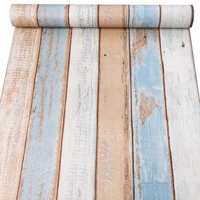 Samolepící tapety 45 cm x 10 m IMPOL TRADE 9305 dřevo s krémovo-modrou patinou samolepící tapety