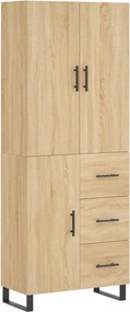 Skříň highboard dub sonoma 69,5 x 34 x 180 cm kompozitní dřevo 3195926
