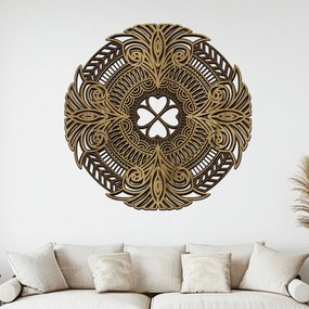 dřevo života 3 vrstvá mandala PRAMEN ŽIVOTA Zvolte rozměr šxv (cm): 60x60, Zvolte barvu dekoru: Dub zlatý-Ořech-Wenge