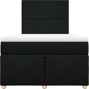 Box spring postel s matrací černá 120x190 cm textil 3291214