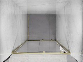 Mexen Exo, posuvné sprchové dveře 110 cm, čiré sklo, zlatá, 8151-110-000-50-00