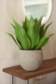Kulatý květináč RAFIOT, vláknocement, 25x21 cm, šedý