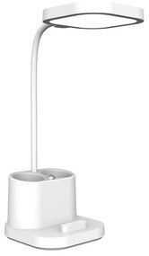 Platinet | LED Stmívatelná nabíjecí stolní lampa s držákem a powerbankou LED/5W/5V 2400mAh | PL0455