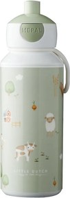 Světle zelená dětská lahev 400 ml Little farm – Mepal