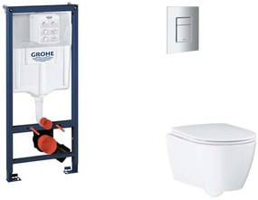 Grohe Rapid SL - Set předstěnové instalace, klozetu, sedátka SoftClose a tlačítka Skate Cosmopolitan, matný chrom SANI11BB2123