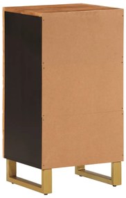 Odkládací skříňka hnědá a černá 40x33,5x75 cm masivní mangovník - Default Title