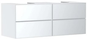 Hansgrohe Xevolos E - Umyvadlová skříňka 137x56x55 cm, 4 zásuvky, matná bílá/metalická bílá 54196320