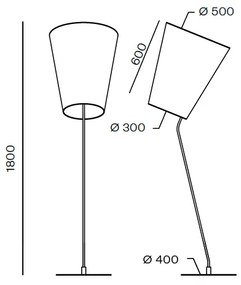 LND Design LFF500 Stojací lampa, bílá