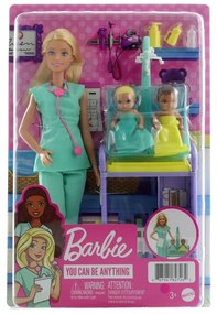 Barbie Povolání herní set s panenkou - doktorka v modrém oblečku