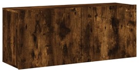 4dílná obývací stěna kouřový dub kompozitní dřevo - Default Title