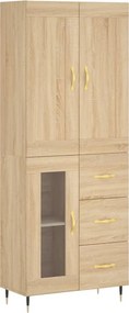 vidaXL Skříň highboard 69,5 x 34 x 180 cm kompozitní dřevo [3199924] Barva: Betonová šedá