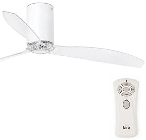 FARO 32039-Stropní ventilátor MINI TUBE VENTIL čirá pr. 128 cm +dálkové ovládání
