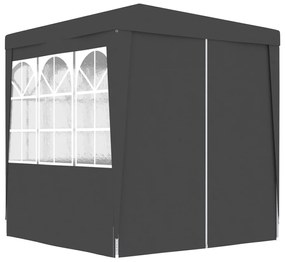 vidaXL Profesionální party stan s bočnicemi 2x2 m antracitový 90 g/m²