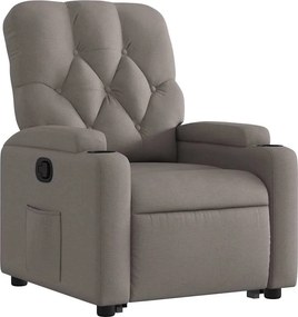 Zvedací polohovací křeslo taupe textil 3204718