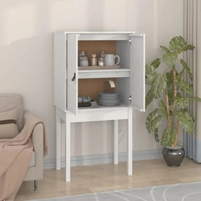 Fionshop 263911021 Skříň highboard bílá 60 x 40 x 120 cm masivní borové d