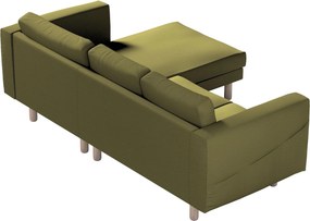 Potah na pohovku IKEA Norsborg 3-místná se šezlongem barva zelená látka pletený vzor