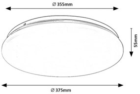 Rabalux 71103 - LED Stropní svítidlo VENDEL LED/24W/230V 3000K 37 cm