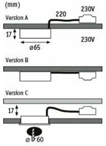 Paulmann 99990 - SADA 3xLED/3,5W Osvětlení nábytku PUKK 230V