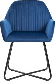 vidaXL Jídelní židle 6 ks samet [277006] Barva: Černá