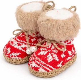 Vánoční ozdoba na stromeček sněhule, 10 × 8,5 × 8 cm, textil, interiér, k zavěšení, červená