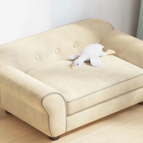 Pohovka pro psy krémová 72 x 45 x 30 cm plyš 171042