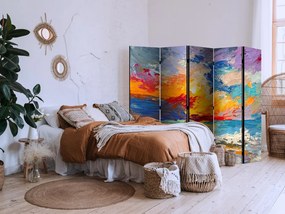Pokojová zástěna Colorful Landscape - Sunset Over the Sea in Vivid Colors II [Room Dividers]