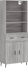 Skříň highboard šedá sonoma 69,5 x 34 x 180 cm kompozitní dřevo 3200535