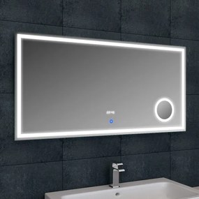 Eurosanit Lumi - zrcadlo s LED osvětlením, lupou, hodinami Rozměr: 160×60 cm